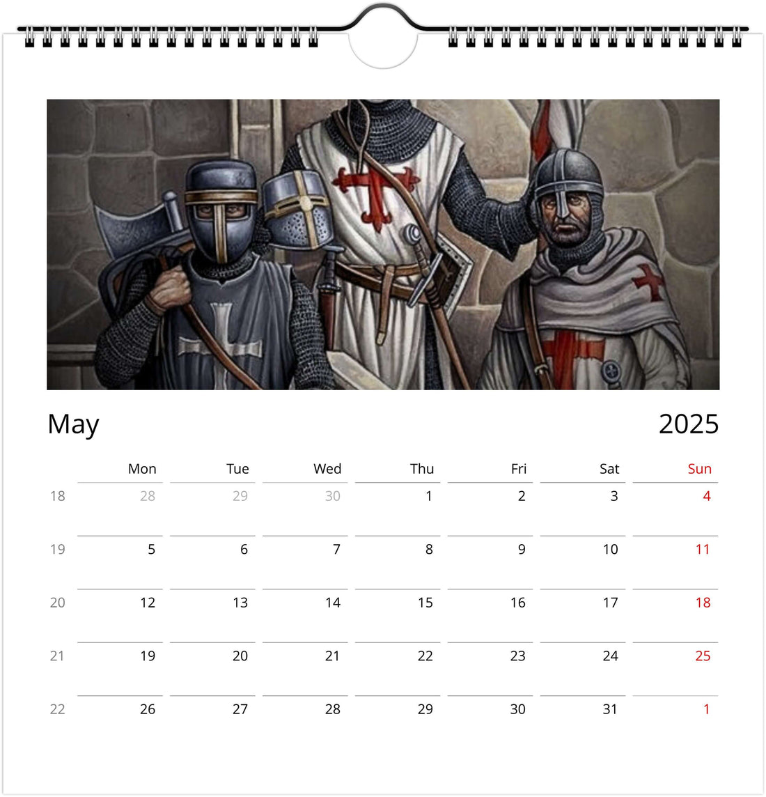 Crusader - Calendar 2025